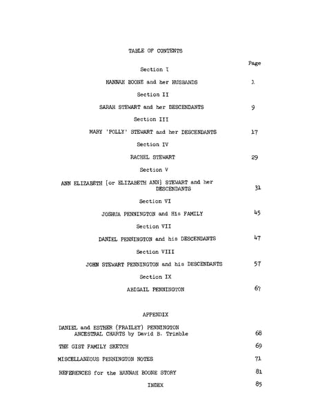 BOONE : Hannah Boone and Her Descendants 1960 (Softcover) – Higginson Book Company, LLC