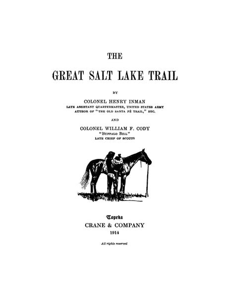GREAT SALT LAKE, UT: The Great Salt Lake Trail – Higginson Book Company ...