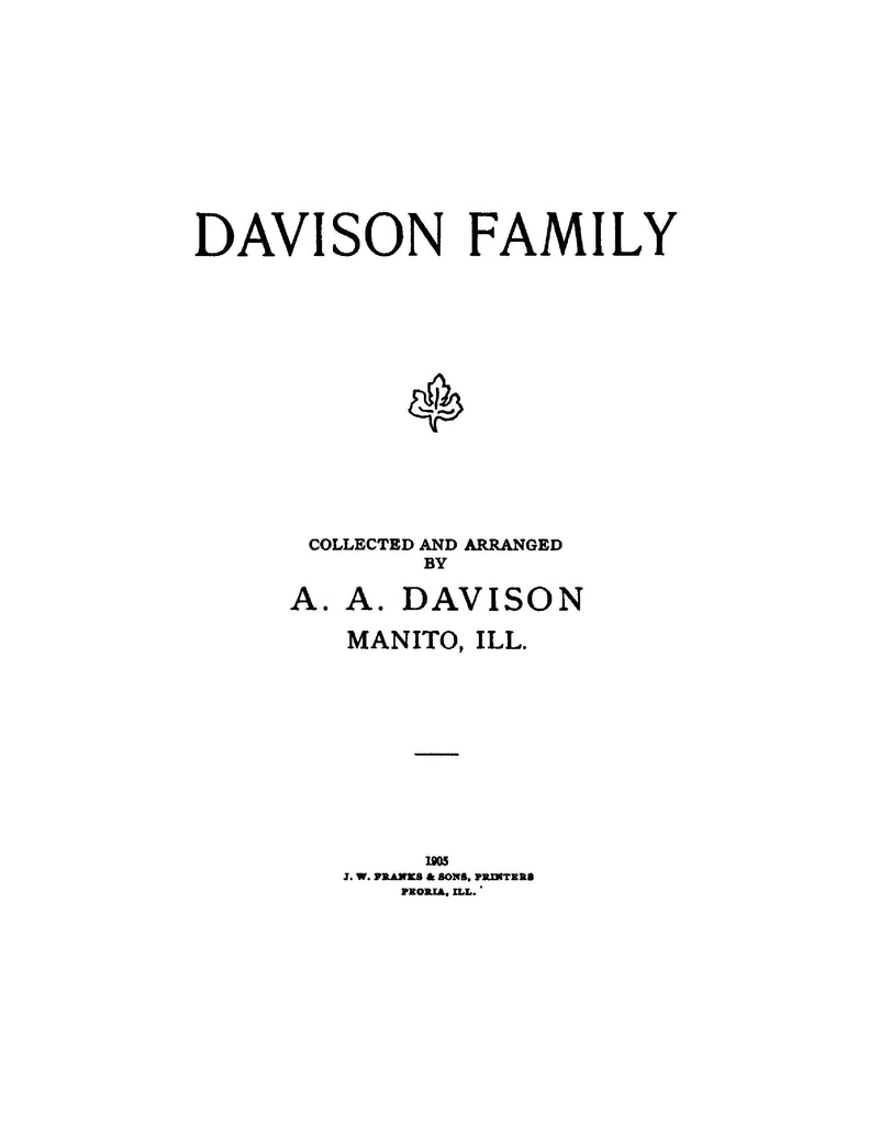 Davison Family 1905 – Higginson Book Company, LLC
