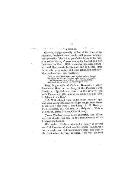 OVERTON, PA: HISTORY OF OVERTON TOWNSHIP, 1810-1885, with Biographical ...