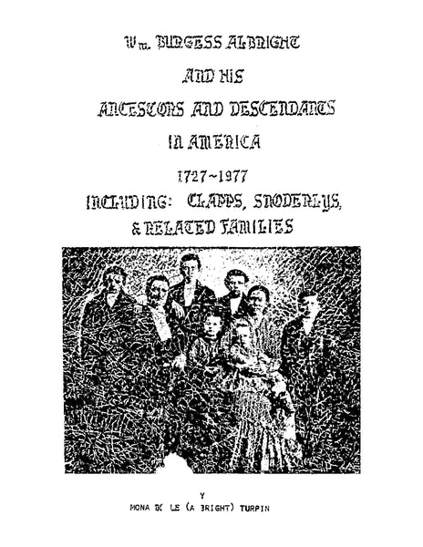 ALBRIGHT: William Burgess Albright and his Ancestors and Descendants i ...
