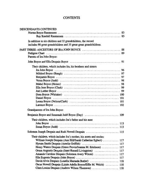BOYCE: Ira John Boyce and Pearl Mitchell Boyce, their Ancestors and De ...