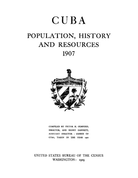 CUBA: Cuba: Population, History and Resources, 1907 – Higginson Book ...