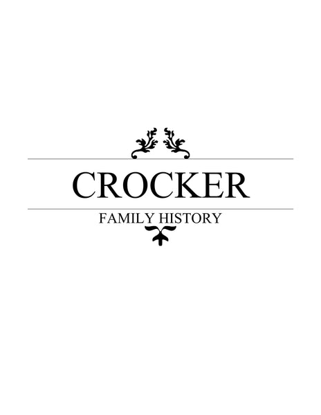 CROCKER: Crocker Family History 2023 – Higginson Book Company, LLC