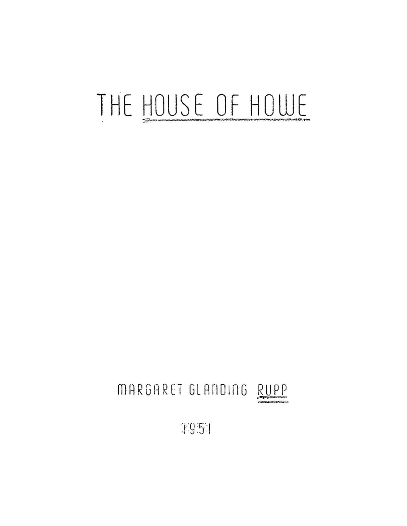 HOWE: The House of Howe (Softcover) – Higginson Book Company, LLC