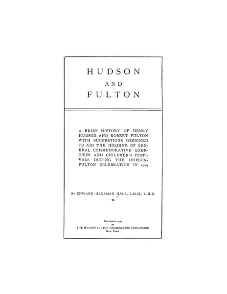 HUDSON-FULTON: A Brief History of Henry Hudson and Robert Fulton (Soft ...