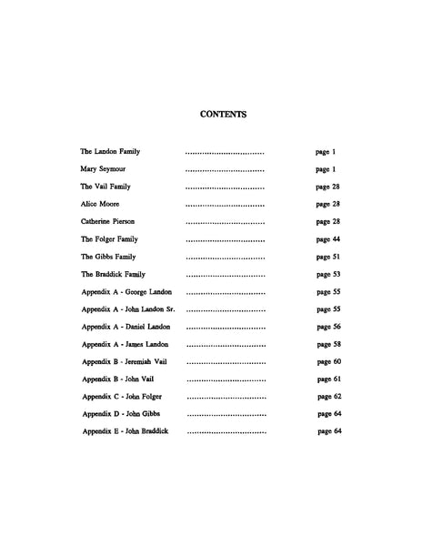 LANDON: The Descendants of George Landon of Herefordshire, England, an ...