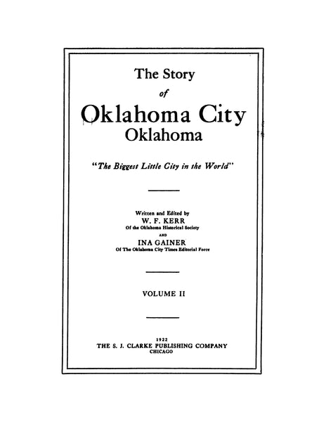 OKLAHOMA CITY, OK: The Story of Oklahoma City, Oklahoma "The Biggest L ...