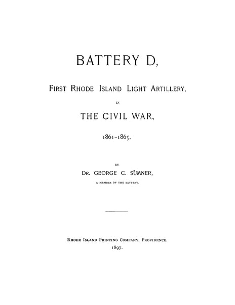 1ST RI LIGHT ARTILLERY: Battery D, First Rhode Island Light Artillery ...