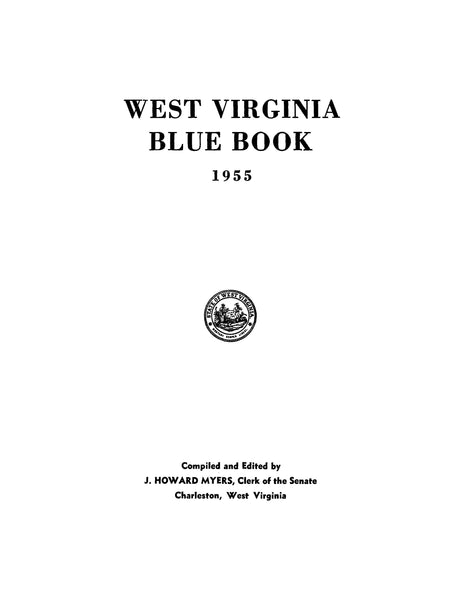 BLUE BOOK, WV: West Virginia Blue Book, 1955 (Hardcover) – Higginson ...
