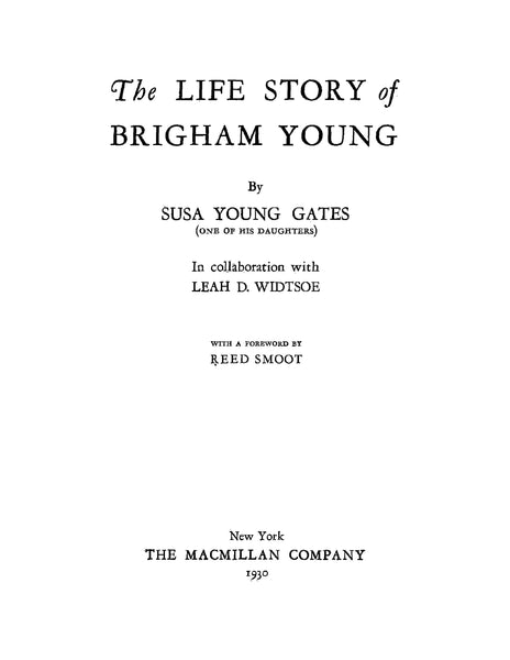 YOUNG: The Life Story of Brigham Young – Higginson Book Company, LLC
