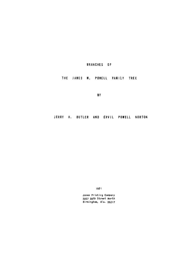 POWELL: Branches of the James M Powell Family Tree (Softcover ...