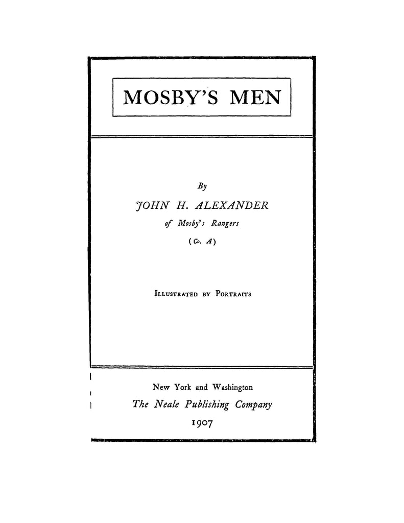 MOSBY, VA: Mosby's Men – Higginson Book Company, LLC