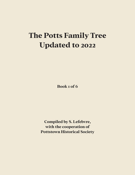 POTTS: The Potts Family Tree, Updated 2022 (Softcover) – Higginson Book ...