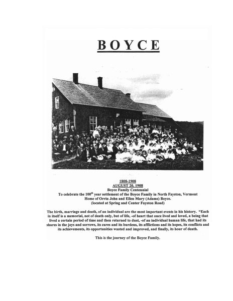 BOYCE: The journey of Boyce family – Higginson Book Company, LLC