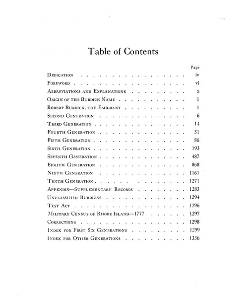 BURDICK: Descendants of Robert Burdick of Rhode Island (Hardcover) 193 ...