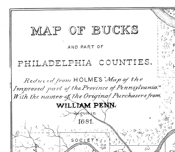 MAP: Bucks County, Pennsylvania – Higginson Book Company, LLC