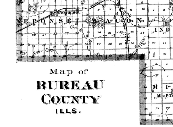 MAP: Bureau County, Illinois – Higginson Book Company, LLC