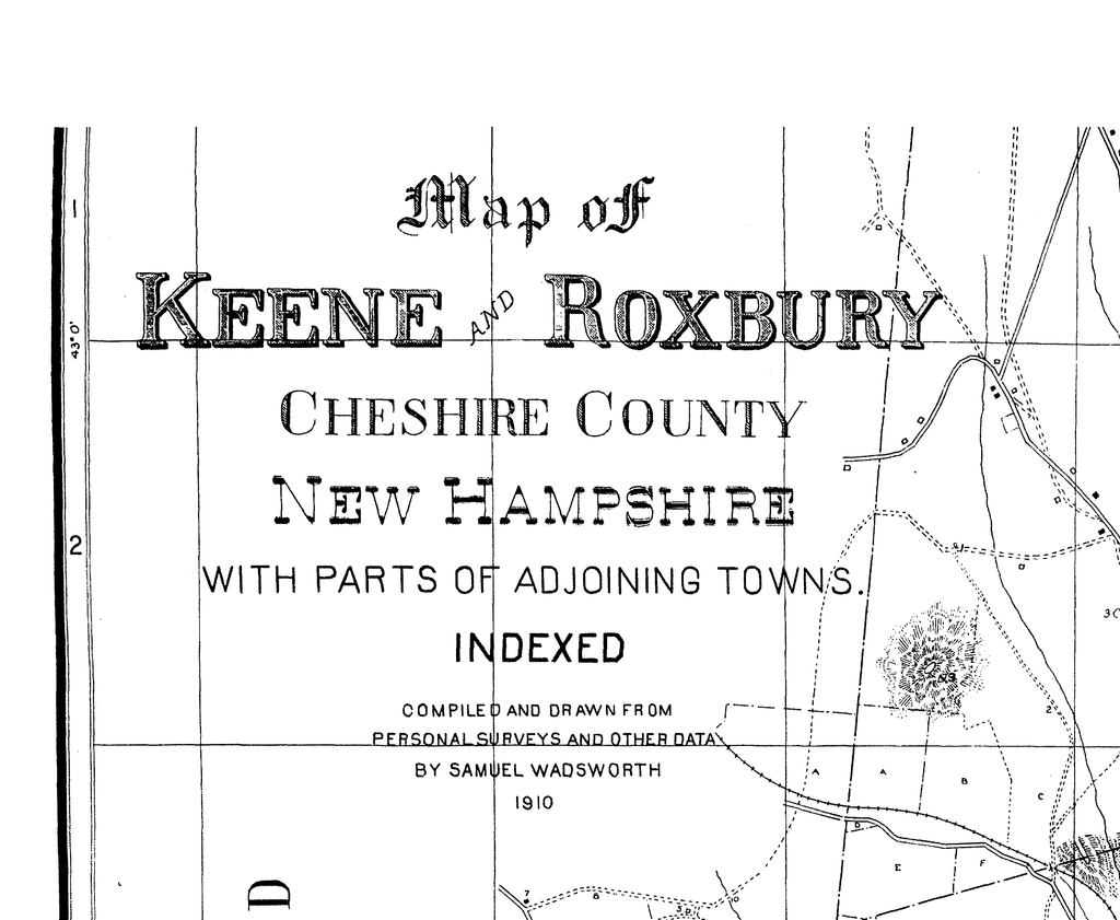 MAP: Keene and Roxbury, New Hampshire – Higginson Book Company, LLC