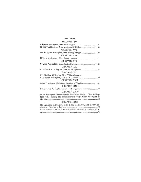 ADDINGTON: History of Addington family in US & England, Volume I ...