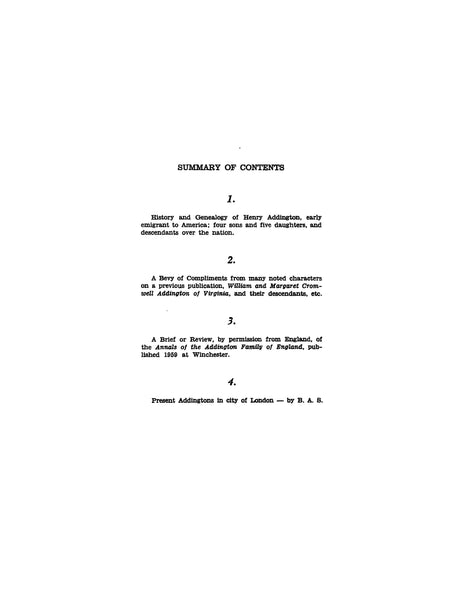 ADDINGTON: History of Addington family in US & England, Volume II, inc ...