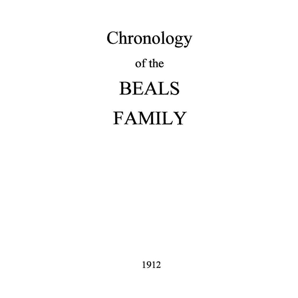 BEALS: Chronology of the Beals Family of North Carolina – Higginson ...