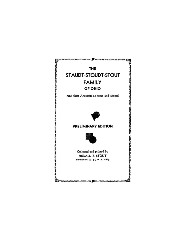 STAUDT: The Staudt-Stoudt-Stout Family of Ohio – Higginson Book Company ...
